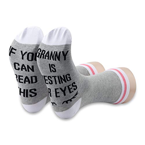 2PAIRS Granny Gift Granny Socks for Grandma If You Can Read This Granny Is Resting Her Eyes(Granny resting eyes)