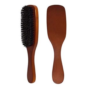 Beard Brush 100% Boar Bristle Hair Brush Beard Straightener Brush Make Beard Soften Clean Durable Wood Handle for itchy beard