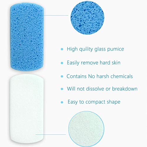 Maryton Pumice Stone for Feet, Double Sided Pedicure Tools Hard Skin 100 % Siliglass Callus Remover, Exfoliates Feet & Smooths Skin