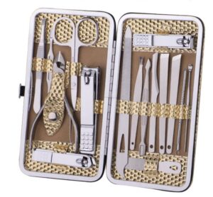 manicure & pedicure set rose gold (12 pc)