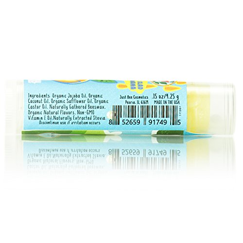 Lappy Lips Organic 100% Natural, Lip Balm Chap stick for Kids, Toddlers (6 flavors) - Organic Essential Oil - for Dry Chapped Lips to Restore and Heal and Make Kids Happy