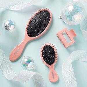 Conair Holiday Gift Set for Women, Detangling Brush and Claw Hair Clip Gift Set, 3 Piece Set