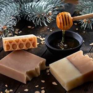 Fat Owl Products Handmade Natural Soap Bars - Palm Oil Free, Organic Bar Soap for Men and Women - Cold Pressed, Fragrance Free 3.5 oz Body Soap Bars (Honey & Oatmeal)