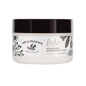 pre de provence riche collection moisturizing, body butter, 200 gram, coconut