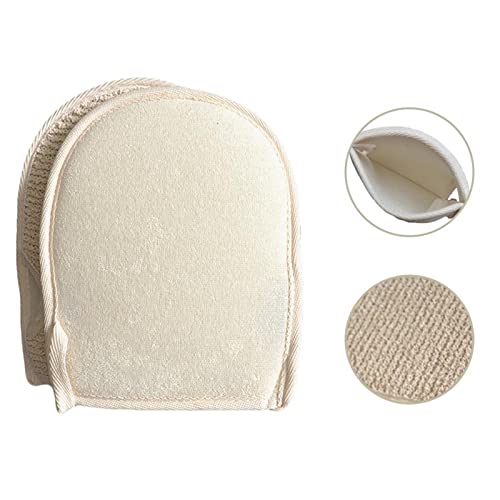 INGVY Dry Brushing Body Brush Natural Loofah Glove Soft Body Scrub Sponge Pad Male Female Bath Scrubber Mitt for Shower Spa Skin Clean Bath Gloves