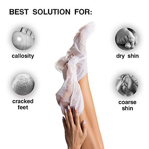 [5 Pairs] MOND'SUB Moisturizing Feet Masks & Avocado Oil Moisturizing Organic - Baby Feet Hydrating Mask for Dry Skin - Instantly Healing Dry Cracked Feet With Natural Oil