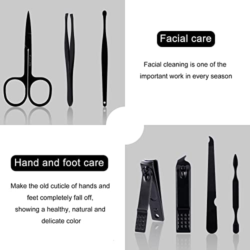 YADADA Manicure Set Nail Clippers Pedicure Kit -7 Pieces Stainless Steel Manicure Kit, Professional Grooming Kits, Nail Care Tools with Luxurious Travel Case(acrylic nail kit)