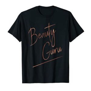 Beauty Guru Ombre Handwriting Tee - Gift for Makeup Artist