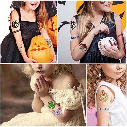 Yazhiji 36 Sheets Temporary Tattoos for Kids Boys Girls Adults Great Party Favors and Decorations