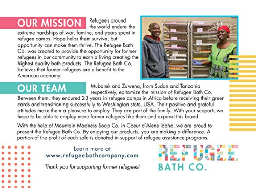 Refugee Bath Co. Variety Pack Bath Bombs Tea Tree and Eucalyptus Essential Oils Cocoa Butter Support Refugee Employment in USA (12 Pack)