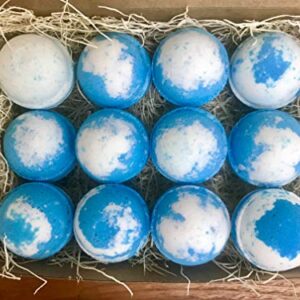 Refugee Bath Co. Variety Pack Bath Bombs Tea Tree and Eucalyptus Essential Oils Cocoa Butter Support Refugee Employment in USA (12 Pack)