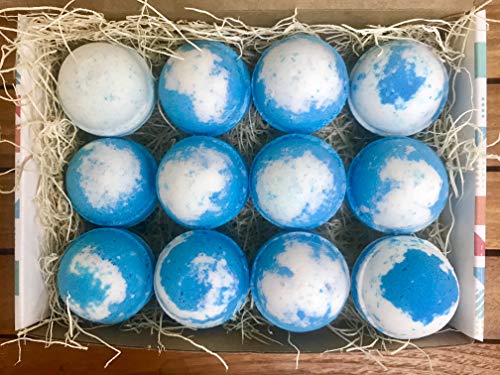 Refugee Bath Co. Variety Pack Bath Bombs Tea Tree and Eucalyptus Essential Oils Cocoa Butter Support Refugee Employment in USA (12 Pack)