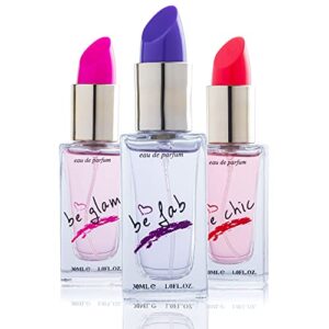 scented things lippity split body spray girl perfume, eau de parfum teen girl gifts, lipstick shaped bottles, 3 piece set