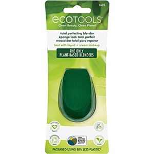 ecotools perfecting blender, makeup beauty sponge, for liquid + cream foundations