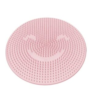 ingvy dry brushing body brush silicone bathroom sucker non-slip mat lazy foot bath bath artifact rub back massage pad foot peeling foot scrub brush (color : pink)