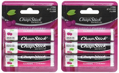 ChapStick Lip Balm, Classic Cherry, 0.15 Ounce (Pack of 6)