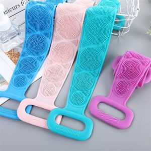 INGVY Dry Brushing Body Brush Silicone Brushes Bath Towels Body Scrubber Rubbing Back Peeling Massage Shower Extended Scrubber Skin Clean Brushes