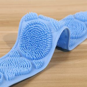 INGVY Dry Brushing Body Brush Silicone Brushes Bath Towels Body Scrubber Rubbing Back Peeling Massage Shower Extended Scrubber Skin Clean Brushes