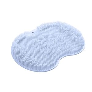 ingvy dry brushing body brush foot scrubber wash brush bath pad rub back sucker brush bathroom non-slip massage pad shower massage cleaning tool (color : blue)