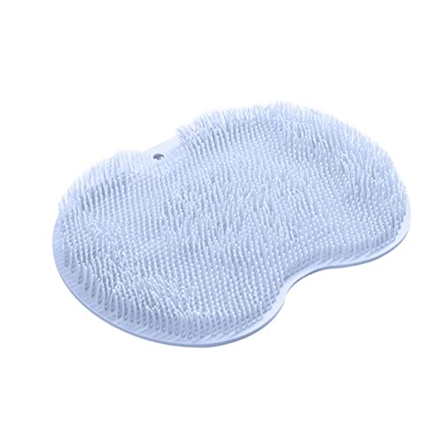 INGVY Dry Brushing Body Brush Foot Scrubber Wash Brush Bath Pad Rub Back Sucker Brush Bathroom Non-Slip Massage Pad Shower Massage Cleaning Tool (Color : Blue)