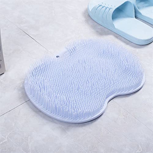 INGVY Dry Brushing Body Brush Foot Scrubber Wash Brush Bath Pad Rub Back Sucker Brush Bathroom Non-Slip Massage Pad Shower Massage Cleaning Tool (Color : Blue)