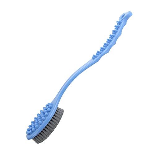 INGVY Dry Brushing Body Brush Body Massage Hanging Anti Skid Soft Skin Cleaning Practical Durable Shower Tool Bath Brush Back Scrubber with Long Handle (Size : Blue)