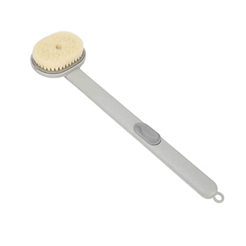 INGVY Dry Brushing Body Brush Rub Bath Brush Deep Clean Skin Flexible Skin Friendly Long Handle Back Scrubber for Bathroom