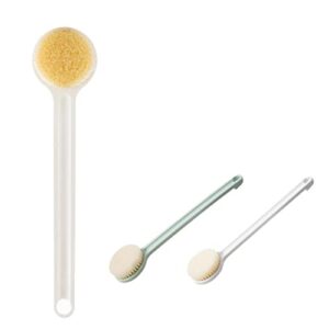 ingvy dry brushing body brush 1pc long handle bath brush soft body scrubber shower exfoliator scrub skin massager nylon cleaning brush bathroom accessories (color : green)