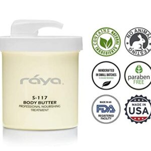 Raya Body Butter Thick Body Moisturizer for Dry, Cracked Hands and Feet, Can Be Used as a Luxurious Massage Cream, Great for All Skin Types