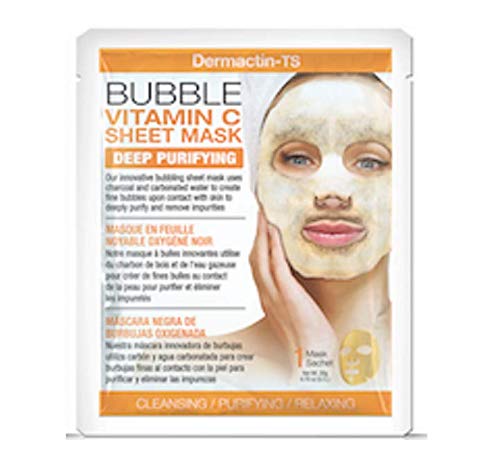 Dermactin-TS Facial Bubble Sheet Mask with Vitamin C (6-Pack)