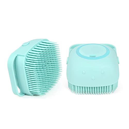 INGVY Dry Brushing Body Brush 2-in-1 Soft Silicone Bath Brush Body Exfoliator Massage Cleaner Comb Dispenser Scrubber Distributes Soap (Size : Yellow)