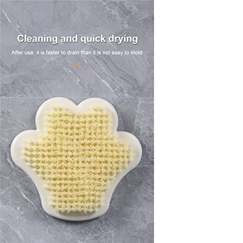 INGVY Dry Brushing Body Brush Back Rubbing Artifact Suction Cup Fixed Lazy People Body Scrubber Wall Exfoliating Back Brush Bathroom Clean Tool Relaxing Back