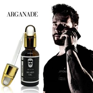 Arganade Premium Beard Oil - Leave-in Conditioner & Softener - Beard Growth Stimulating Oil (Bay Rum)