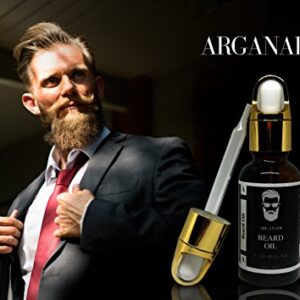 Arganade Premium Beard Oil - Leave-in Conditioner & Softener - Beard Growth Stimulating Oil (Bay Rum)