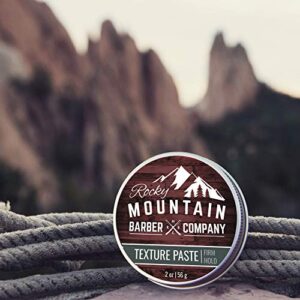 Rocky Mountain Barber Company Hair Paste for Men - Hair Styling Paste with Pliable Light-Firm Hold for All Hair Styles, Shine-Free Matte Finish - Easy to Wash Out – 2oz