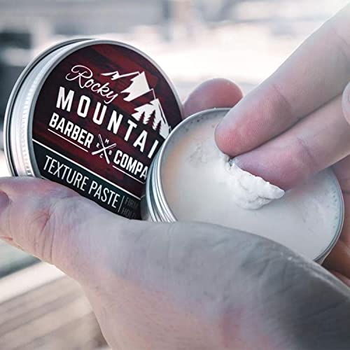 Rocky Mountain Barber Company Hair Paste for Men - Hair Styling Paste with Pliable Light-Firm Hold for All Hair Styles, Shine-Free Matte Finish - Easy to Wash Out – 2oz