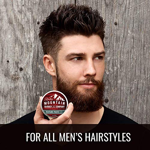 Rocky Mountain Barber Company Hair Paste for Men - Hair Styling Paste with Pliable Light-Firm Hold for All Hair Styles, Shine-Free Matte Finish - Easy to Wash Out – 2oz