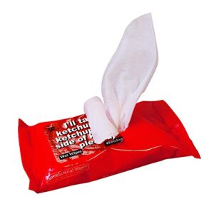 Ketchup Lovers Wipes - Funny Ketchup Gifts - Novelty Moist Towelettes for Ketchup Freaks - Disposable - Gag Gifts for Men - Ketchup Merchandise - Travel Size