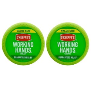 o’keeffe’s k0680001-2 working hands hand cream in jar (2 pack), 6.8 oz