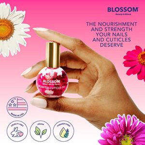 Blossom Hydrating, Moisturizing, Strengthening, Scented Cuticle Oil, Infused with Real Flowers, Made in USA, 0.42 fl. oz, Spring Bouquet