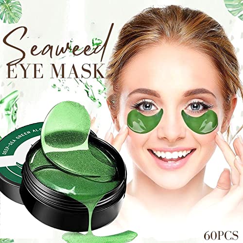 UIRPK Seaweed Tightening Eye Mask,60pcs Under-Eye Treatment for Tired Under-Eye Skin, Dark Circles, Eye Bags And Fine Lines,Seaweed Wrinkle Removal Tightening Eye Mask (60PCS)