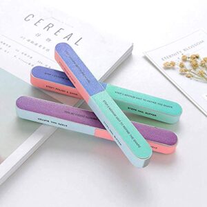 10 PCS IFUNSON Professional 7 Way Nail File and Buffers for Women Girls, Emery Boards, Manicure Tools