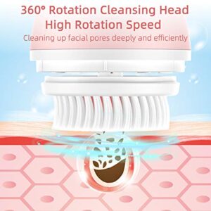 Facial Cleansing Brush 3 Modes Face Cleansing Brush with 3 Replacement Brush Heads, Rotating Face Brush for Deep Cleansing