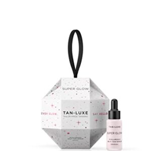 TAN-LUXE SUPER GLOW Self Tan Serum Gift Set, (10 ml) Daily Gradual Self Tanning Skincare, Cruelty Free & Vegan, Gift for women & men