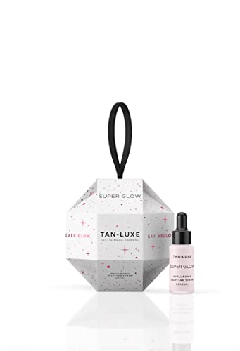 TAN-LUXE SUPER GLOW Self Tan Serum Gift Set, (10 ml) Daily Gradual Self Tanning Skincare, Cruelty Free & Vegan, Gift for women & men