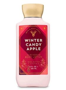 bath & body works winter candy apple super smooth body lotion with shea butter, 8 oz.