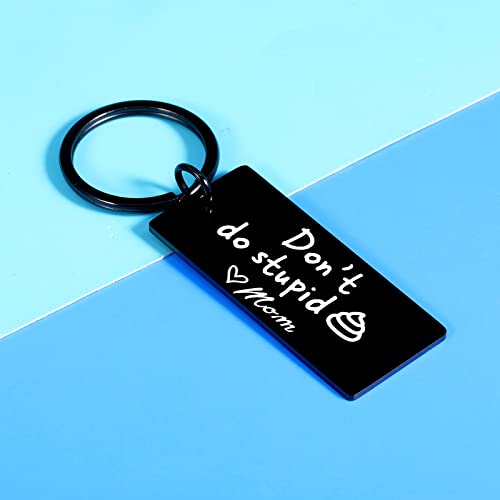 Christmas Gifts Keychain for Son Daughter from Mom Dad Stocking Stuffer for Teen Boys Girls Teenagers Sweet 16th 18th Birthday Gift for Him Her Valentine Mothers Day Gift for Kids Mom Loves You