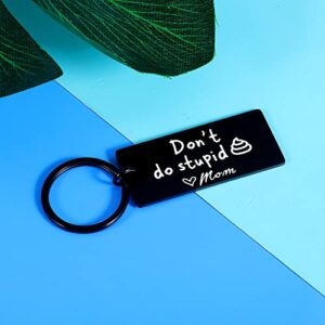 Christmas Gifts Keychain for Son Daughter from Mom Dad Stocking Stuffer for Teen Boys Girls Teenagers Sweet 16th 18th Birthday Gift for Him Her Valentine Mothers Day Gift for Kids Mom Loves You