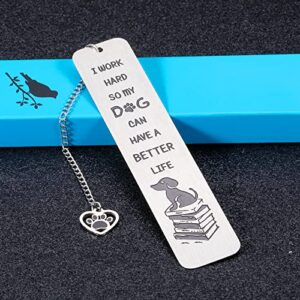 Funny Bookmark Gifts for Women Men Dog Lover Friends Inspirational Birthday Christmas Gift for Coworker Boss Book Lover Bookmark for Dog Mom Dog Dad Stocking Stuffer Valentine for Son Daughter Him Her