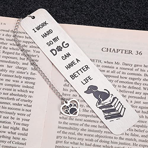 Funny Bookmark Gifts for Women Men Dog Lover Friends Inspirational Birthday Christmas Gift for Coworker Boss Book Lover Bookmark for Dog Mom Dog Dad Stocking Stuffer Valentine for Son Daughter Him Her